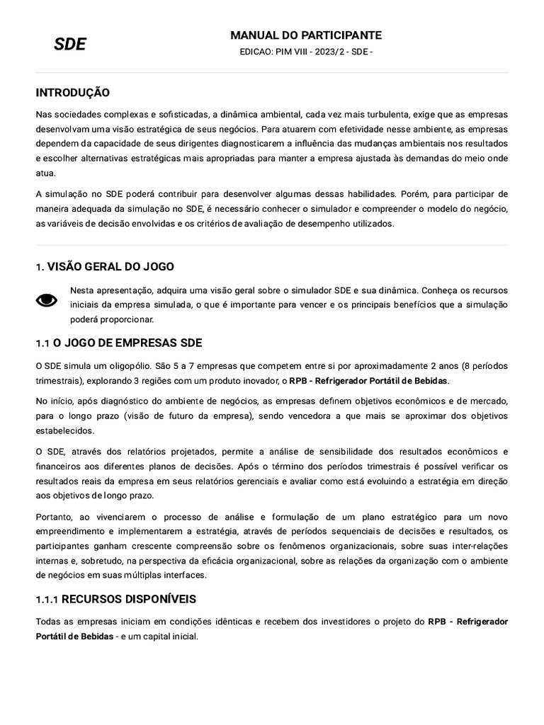 Sde - LDP - Manual PDF | PDF | Empréstimos | Marketing