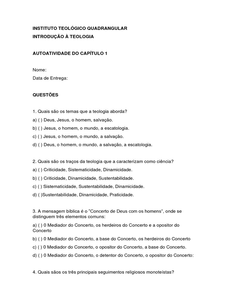 Itq It - 1 | PDF | Filosofia | Religião e Espiritualidade
