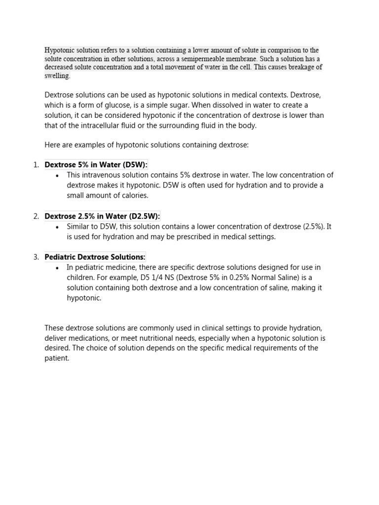 Hypotonic | PDF