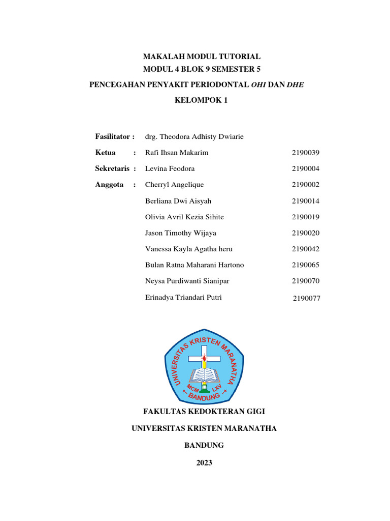 Makalah Kelompok 1 - Modul 4 - Blok 9 | PDF