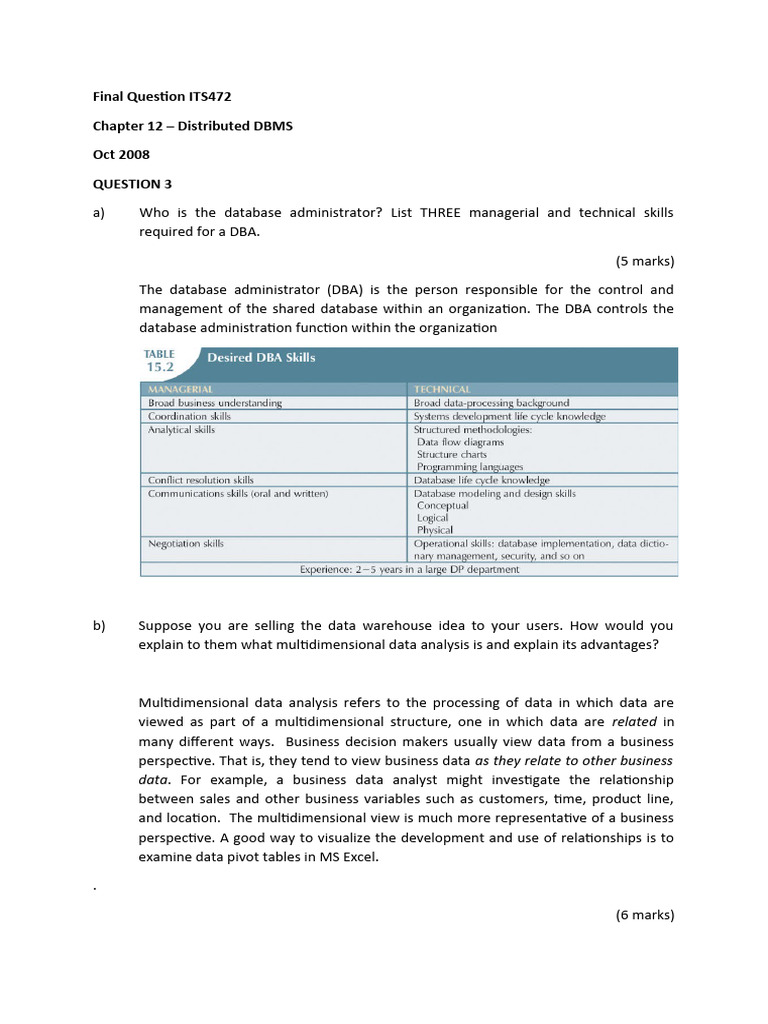 Compilation Chapter 12-DDBMS-ans | PDF | Databases | Relational Model