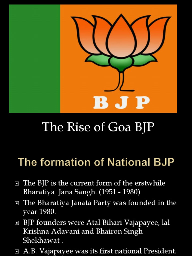 Goa BJP's Political Journey | PDF