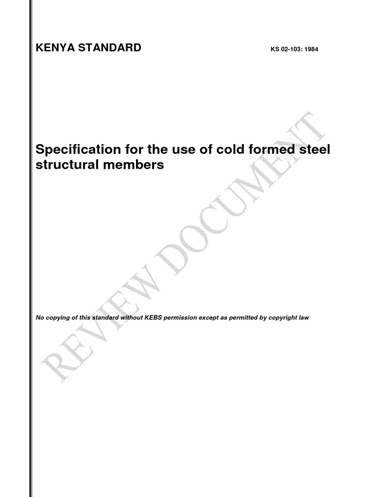 KS 103 1984 | PDF | Bending | Beam (Structure)