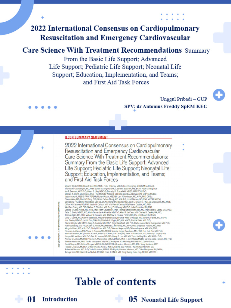 2022 International Consensus On Cardiopulmonary Resuscitation and Emergency Cardiovascular Care ...