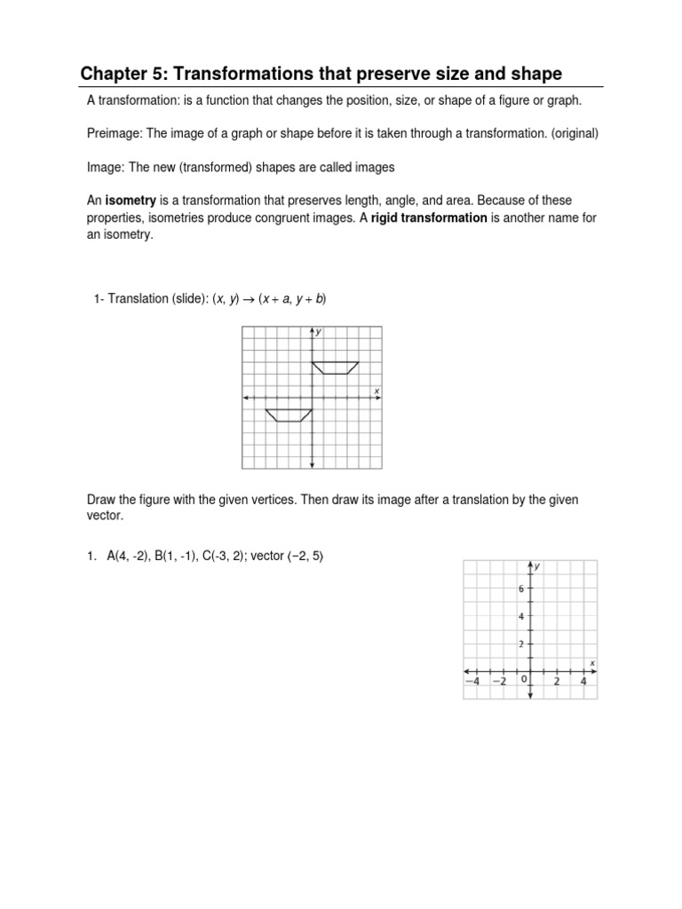 Chapter 5 Transformations | PDF | Shape | Vertex (Graph Theory)