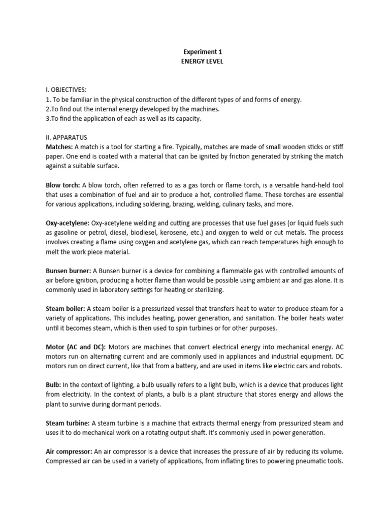 Experiment 1 | PDF | Engines | Diesel Engine