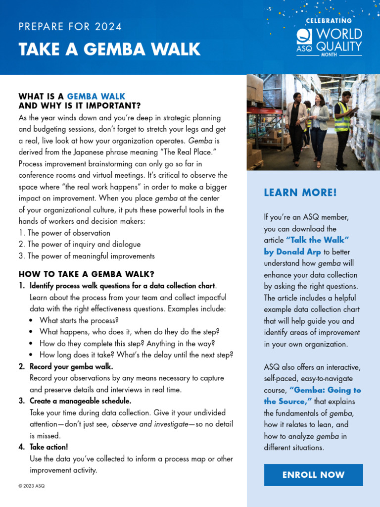 Gemba Walk Guide for Data Collection | PDF | Data | Business