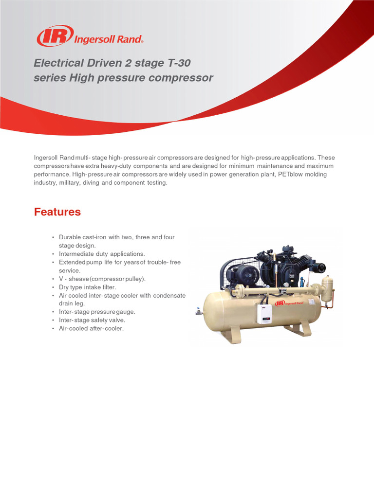 Electrical Driven 2 Stage T 30 Series High Pressure Compressor en | PDF ...