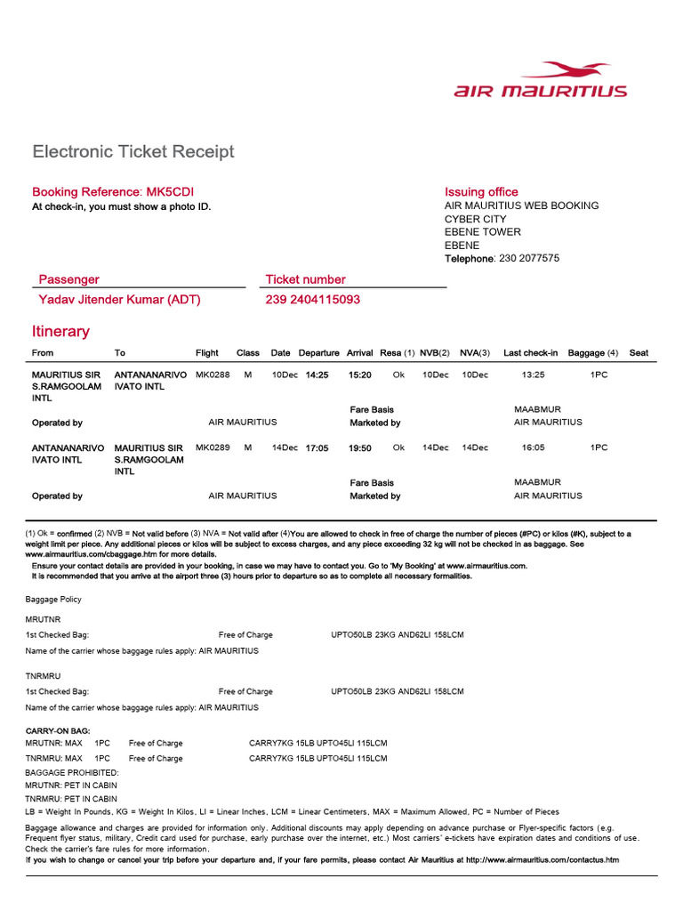 Your Electronic Ticket Receipt-12 | PDF