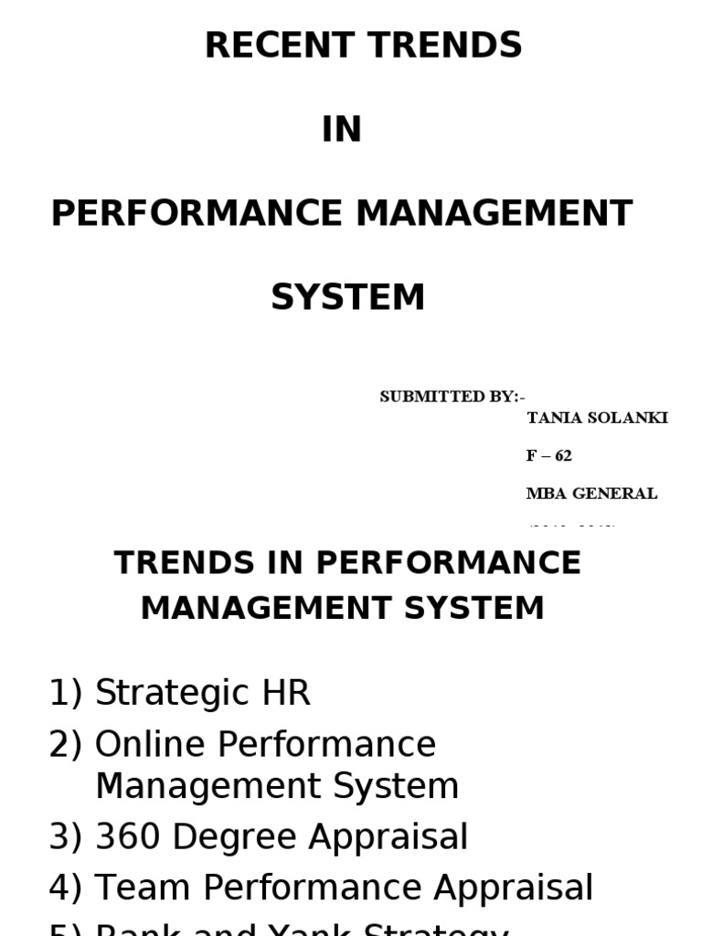 Trends in Performance Management System | PDF | Performance Management ...