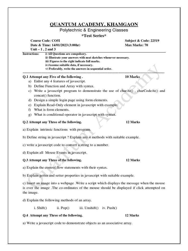 Practice Test - 1 CSS | PDF | Java Script | Software Development Practice Test - 1 CSS | PDF | Java Script | Software Development