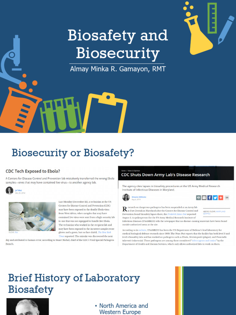 Basic Concepts On Laboratory Biosafety and Biosecurity | PDF | Clinical Medicine | Microbiology