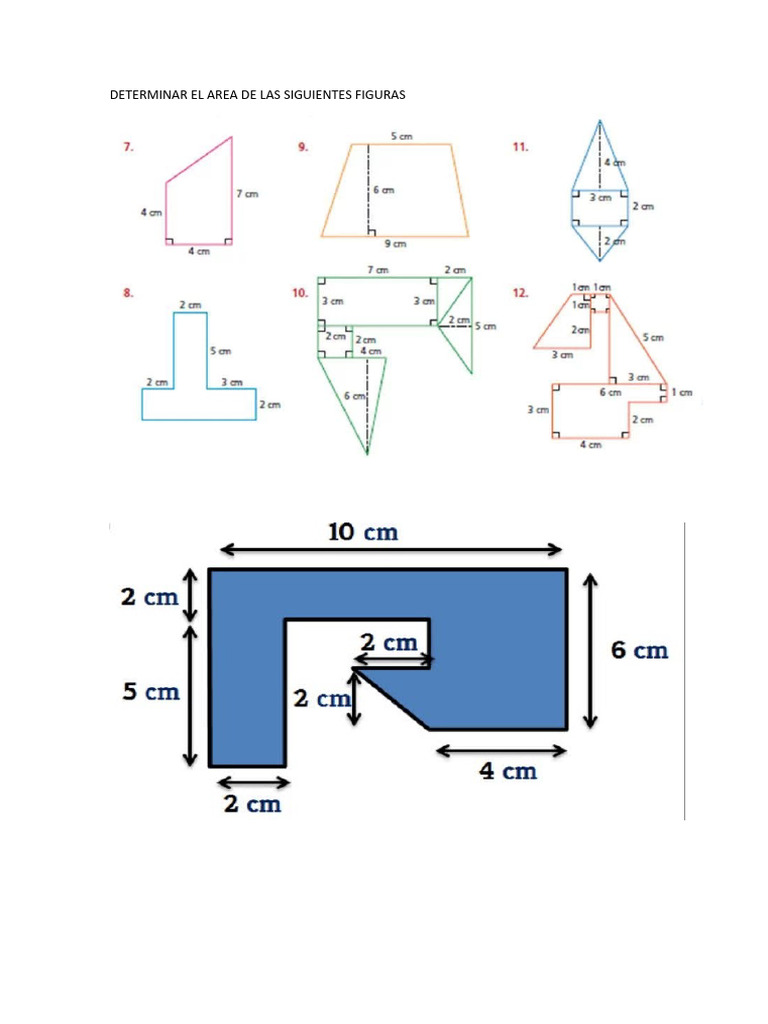 Determinar El Area de Las Siguientes Figuras | PDF
