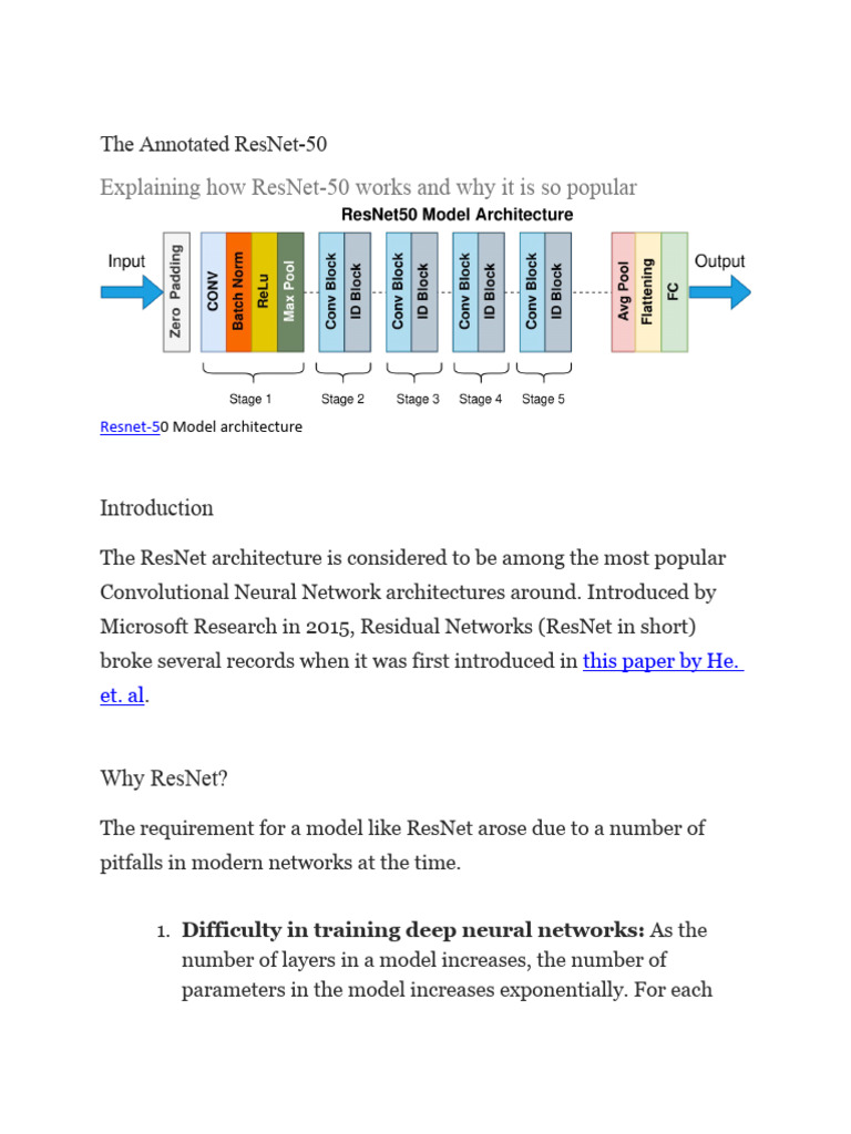 Explaining How Resnet-50 Works and Why It Is So Popular | Download Free ...