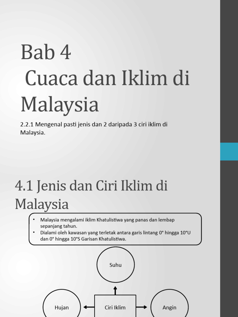 Bab 4 Cuaca Dan Iklim Di Malaysia | PDF | Perjalanan