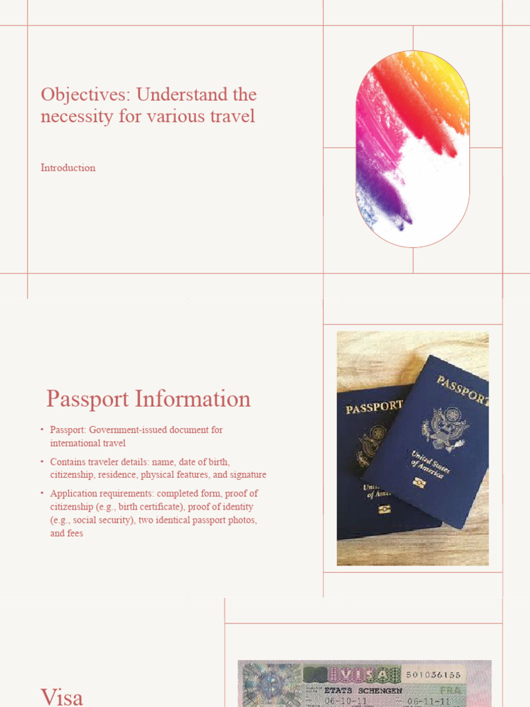 Objectives: Understand The Necessity For Various Travel | PDF