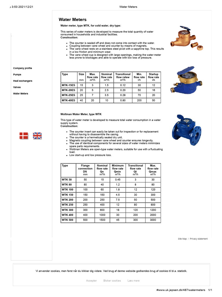 Water Meters | PDF | Flow Measurement | Water