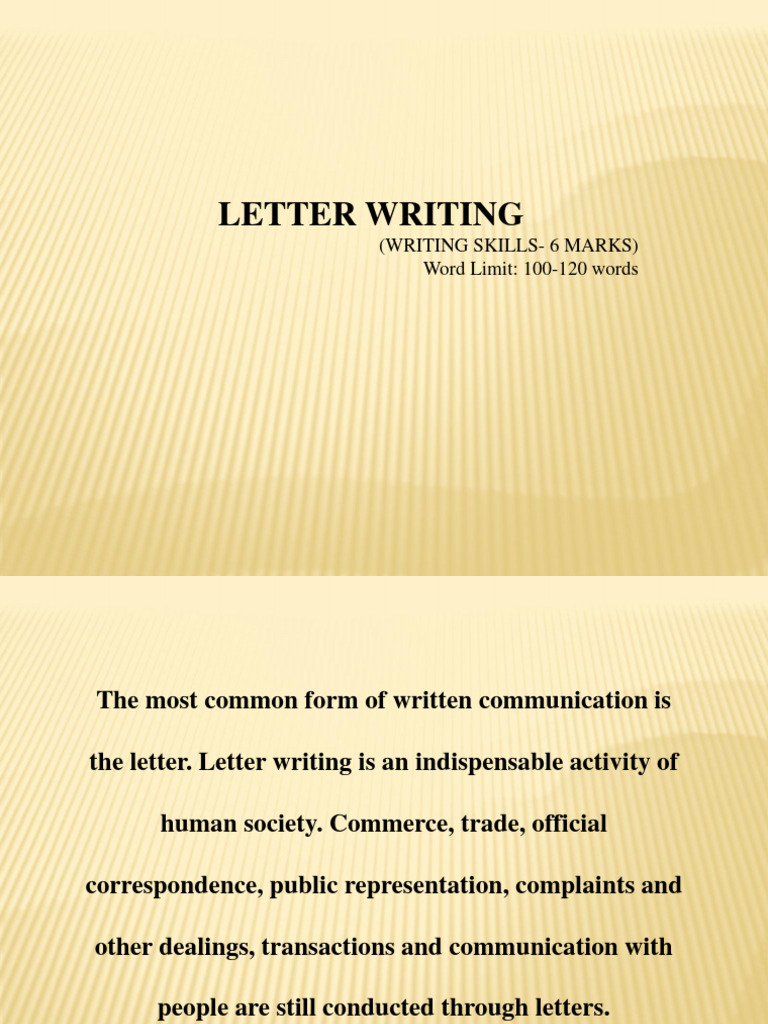 PDF On Letter Writing | PDF | Paragraph | Information