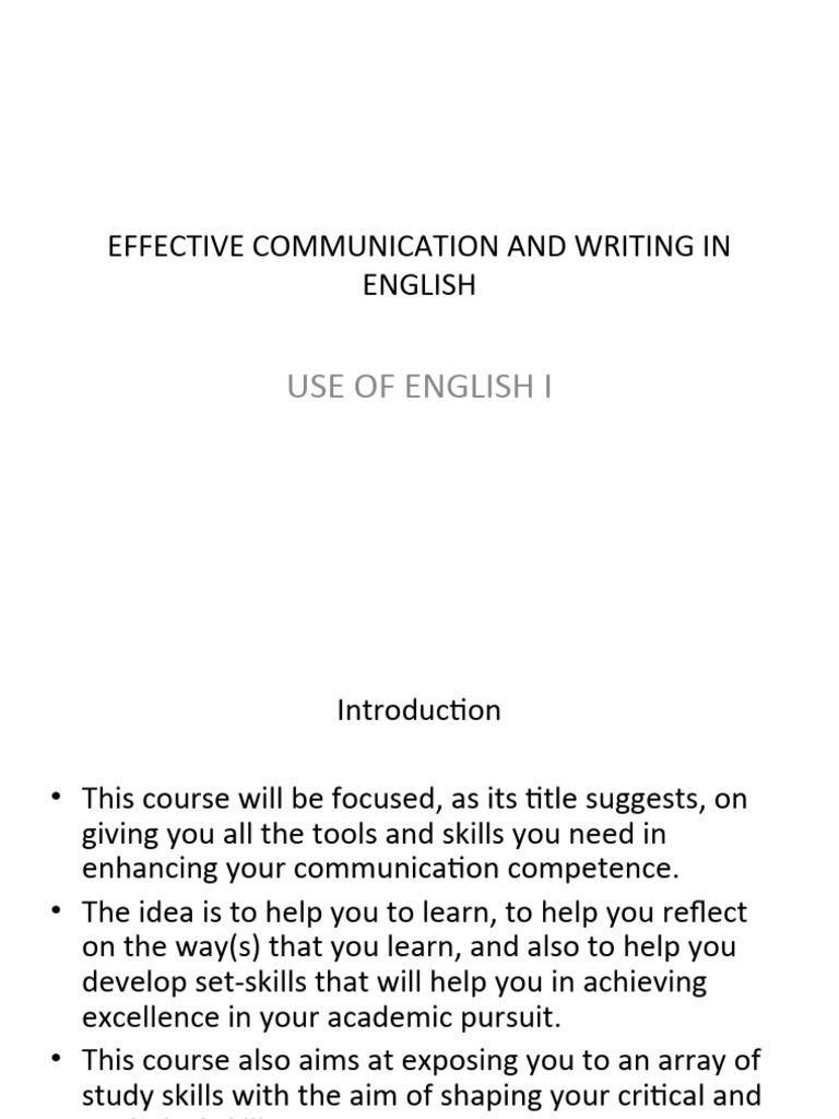Enhancing Effective English Communication | PDF | Communication | Cognition