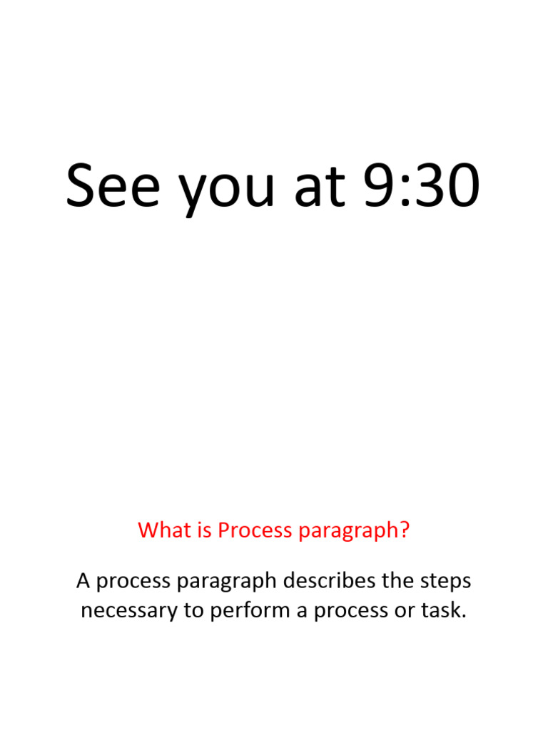 Process Paragraph | PDF | Paragraph | Human Communication