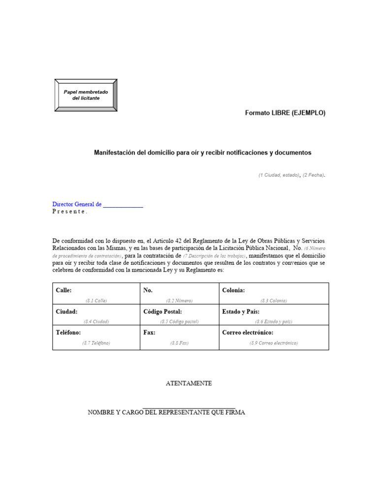 5 - Formato Libre Domi. | PDF