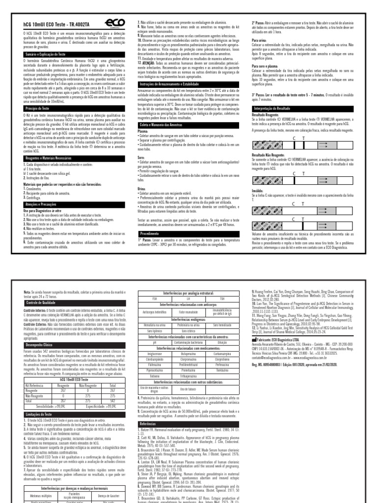 Bula HCG TR.4002TA 10mUI | PDF | Gonadotrofina coriônica humana | Gravidez