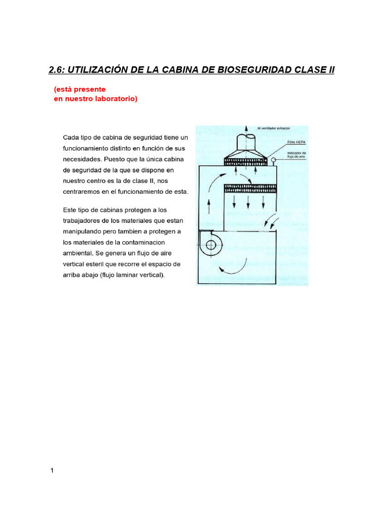 2.6 Utilización de La Cabina de Bioseguridad Clase II (Está Presente en ...