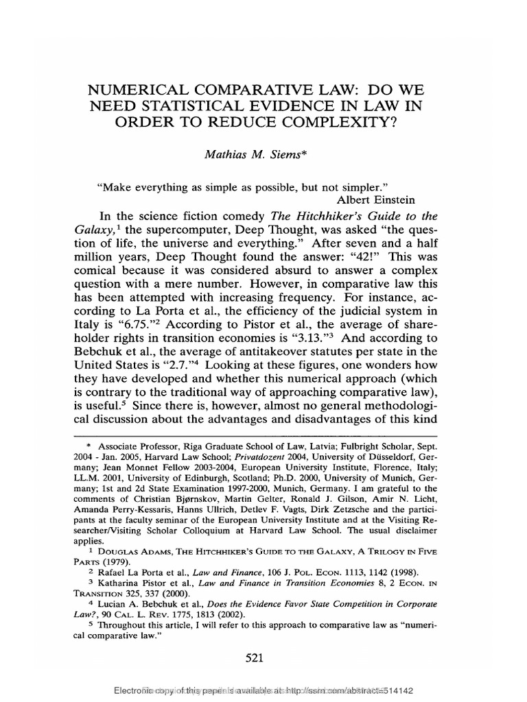 W4 Reading 1 - Numerical Comparative Law - Do We Need Statistical ... W4 Reading 1 - Numerical Comparative Law - Do We Need Statistical ...
