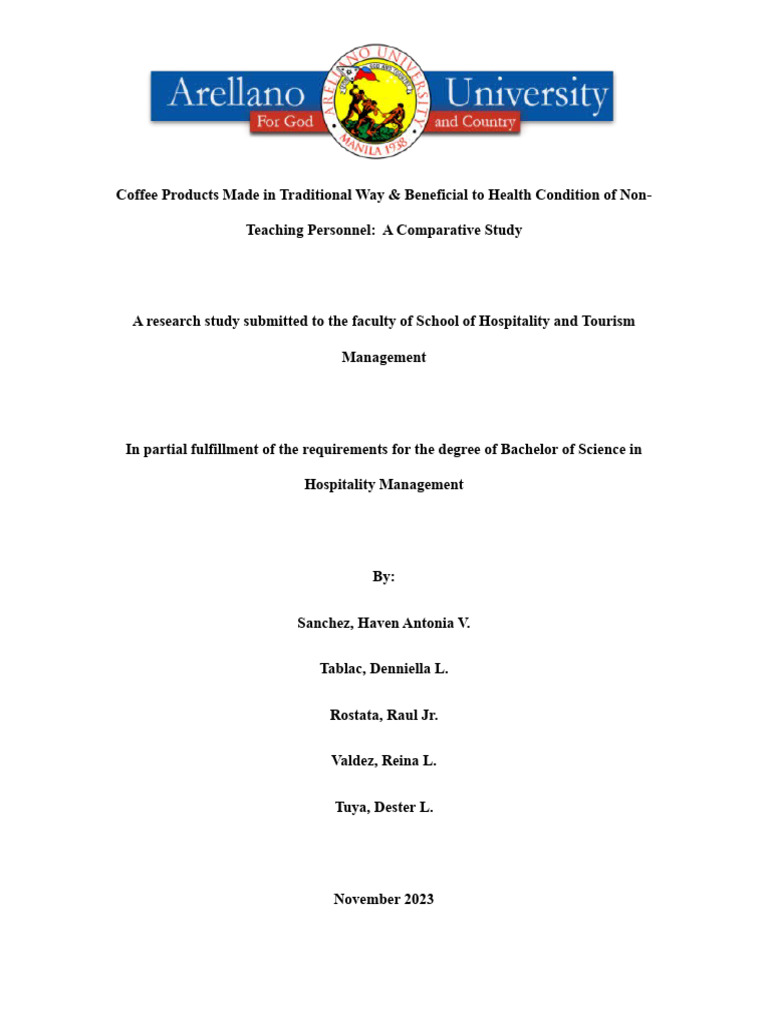 Research Group4 New Rewrite Final | PDF | Coffee | Risk