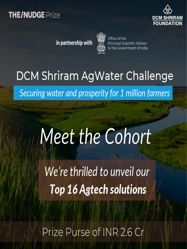 DCM Shriram AgWater Challenge Startuplist | PDF | Agriculture | Irrigation
