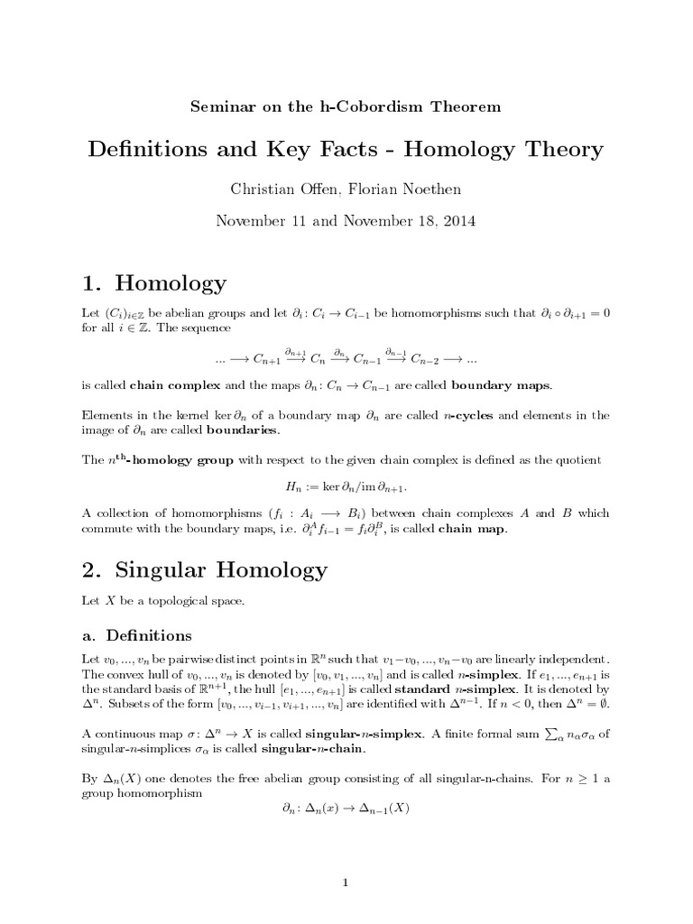 Homology Facts | Download Free PDF | Topology | Category Theory