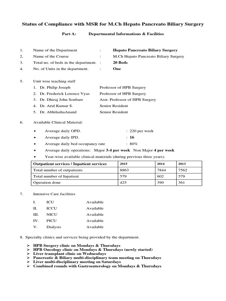 MCH HPBSurgery | PDF | Doctor Of Medicine | Medicine