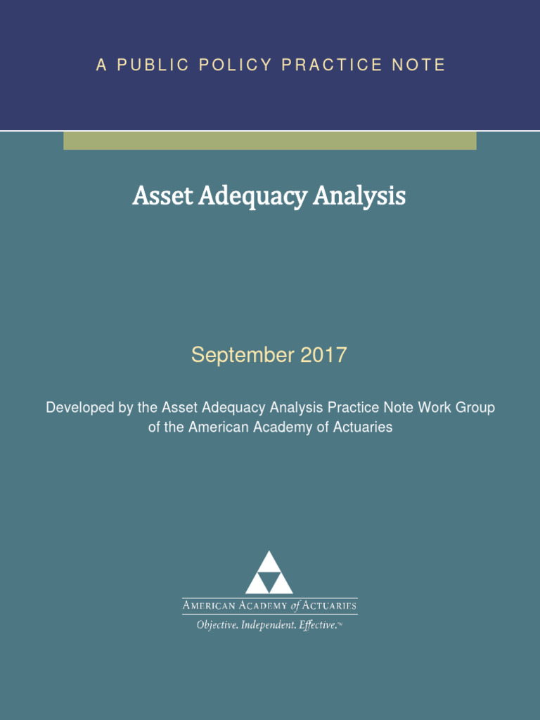 Asset Adequacy Analysis Overview | PDF | Actuary | Insurance