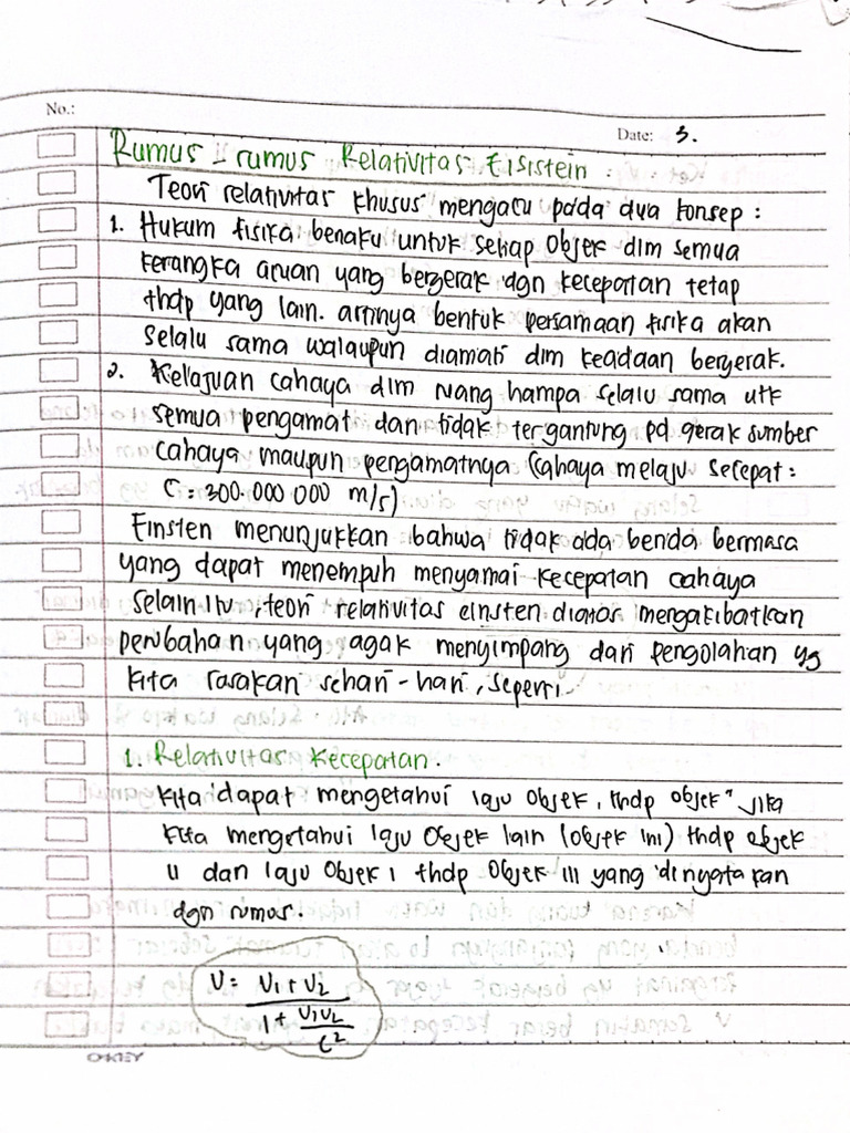 CTT Relativitas Khusus 3 | PDF