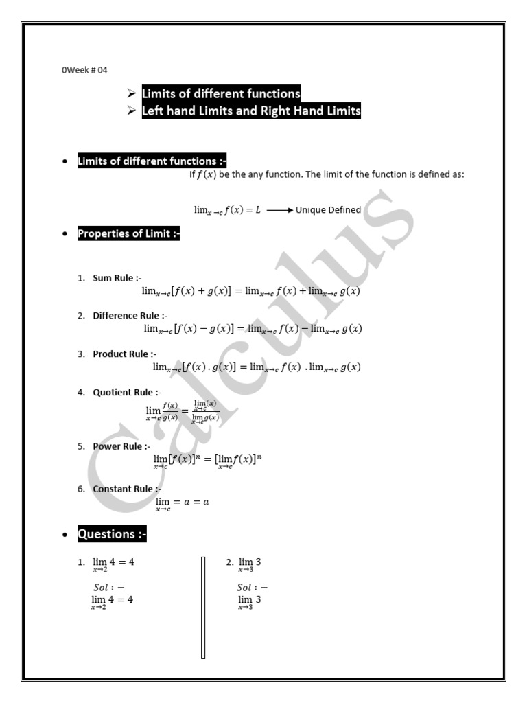 Week # 04 | PDF | Function (Mathematics) | Factorization