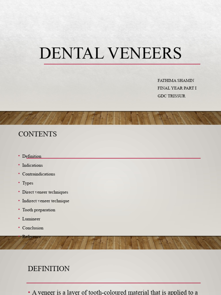 Dental Veneers | PDF | Dentistry Branches | Dentistry