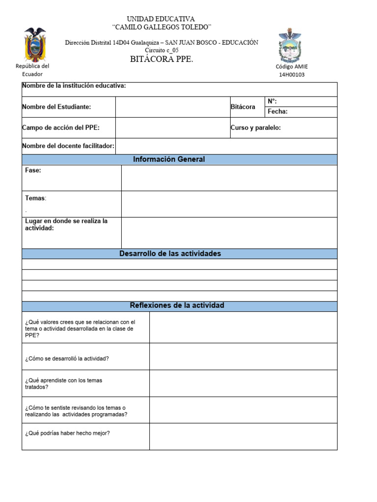 Modelo Bitacora | PDF | Aprendizaje