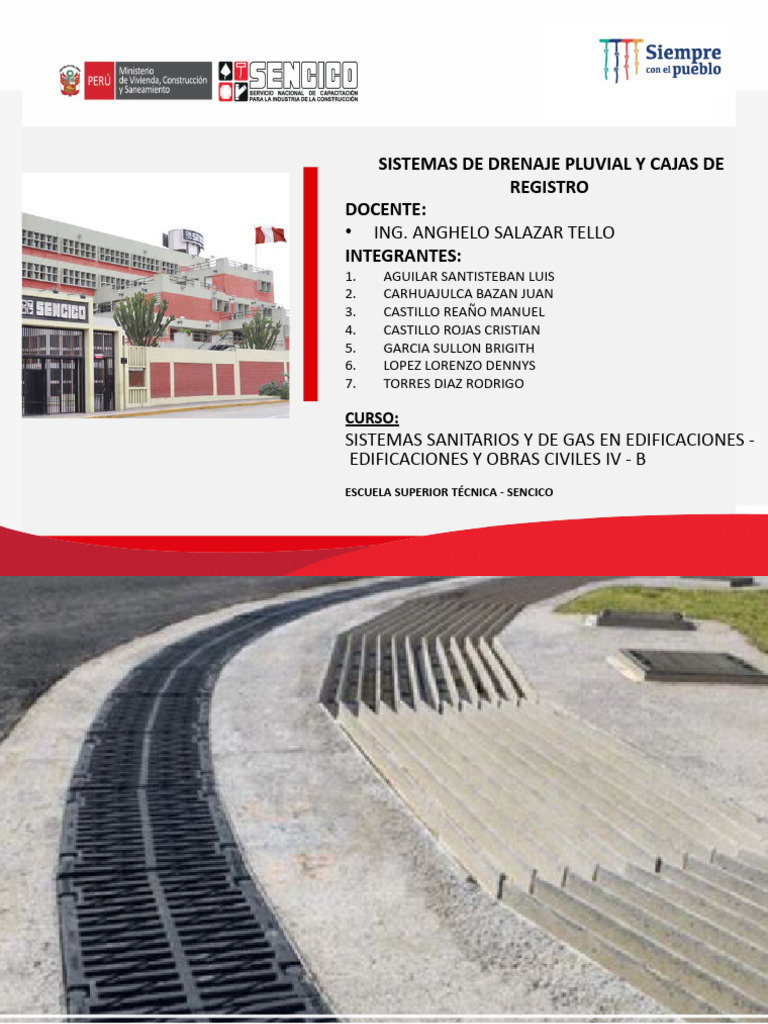 Exposicion - Drenaje Pluvial - Cajas de Registro | PDF | Alcantarillado | Drenaje