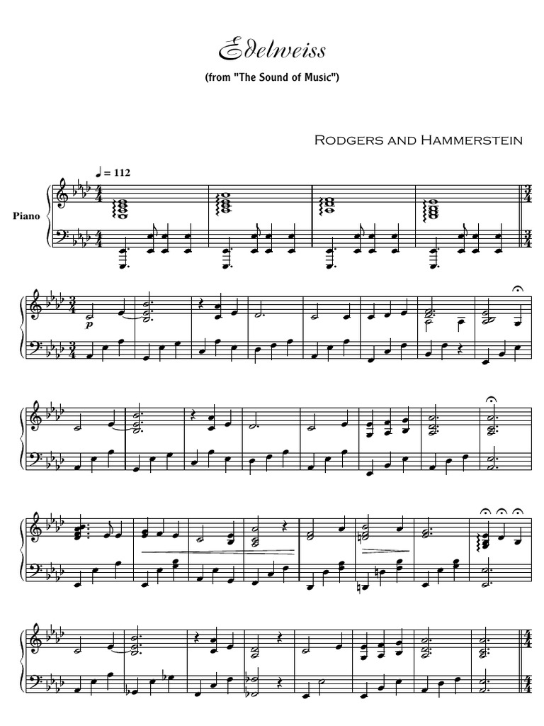 EDELWEISS | PDF | Songs | Compositions