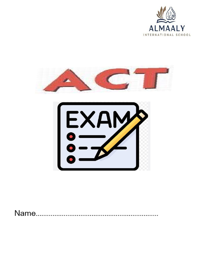 Act Exam | PDF | Circle | Mathematics