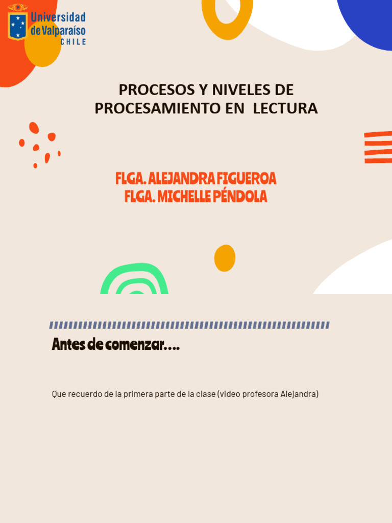 Clase Procesos Lectores 2023 | PDF | Palabra | Comprensión lectora