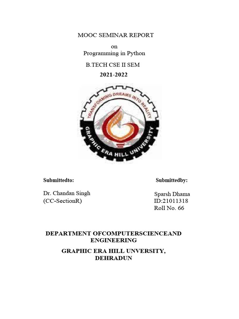 Mooc Report Pdf Programming Computer Program