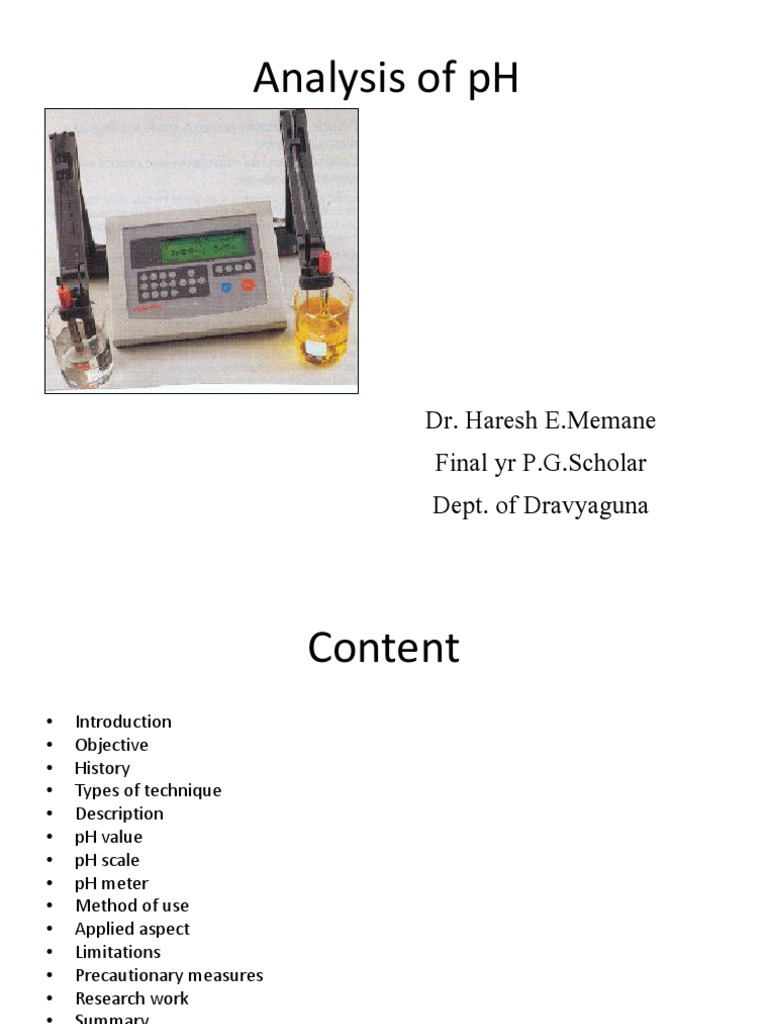 pH meter | Ph | Physical Chemistry | Free 30-day Trial | Scribd