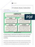 Socio-Cultural Context | PDF | Social Science