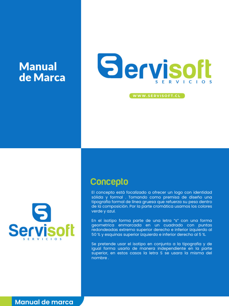 Manual de Marca Servisoft: Identidad y Diseño | PDF | Diseño de comunicacion | Diseño gráfico
