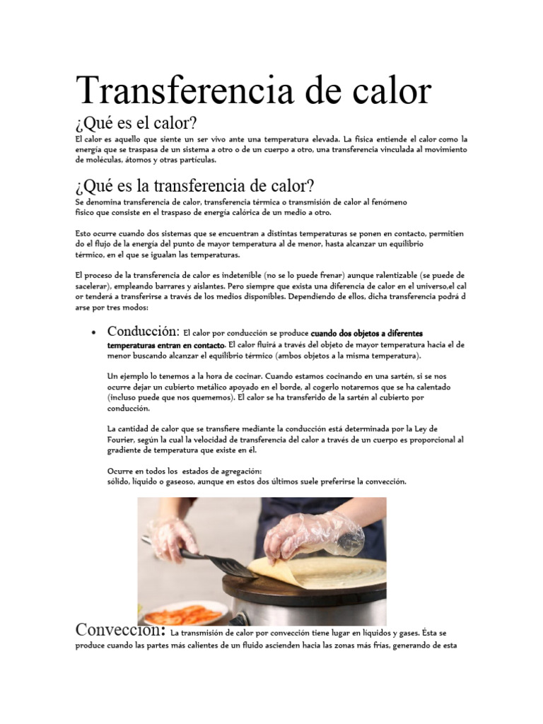 Transferencia de Calor | PDF | Calor | Conduccion termica
