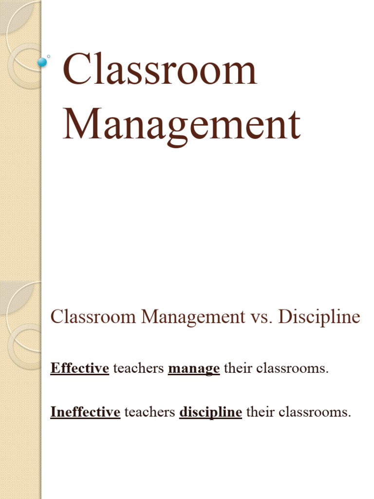 Classroom Management | PDF | Classroom Management | Teachers