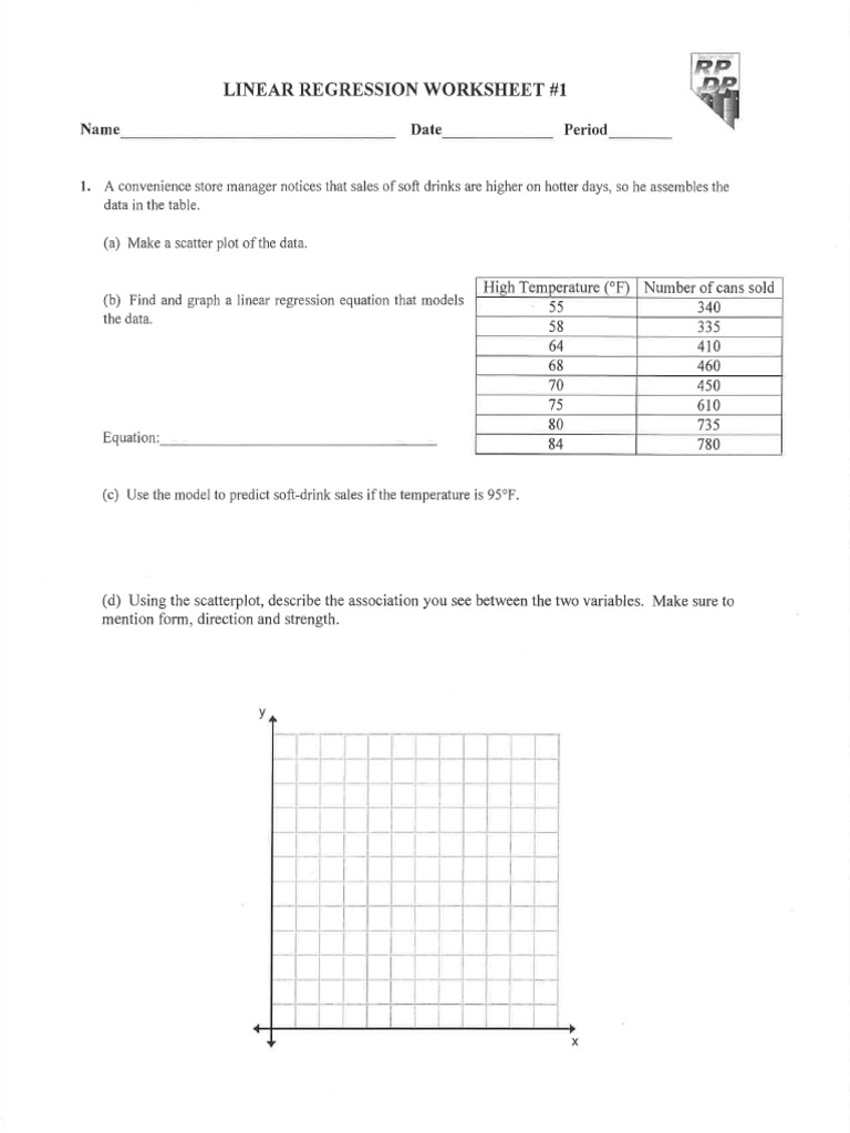 Linear Quadratic Regression Work Sheet | PDF