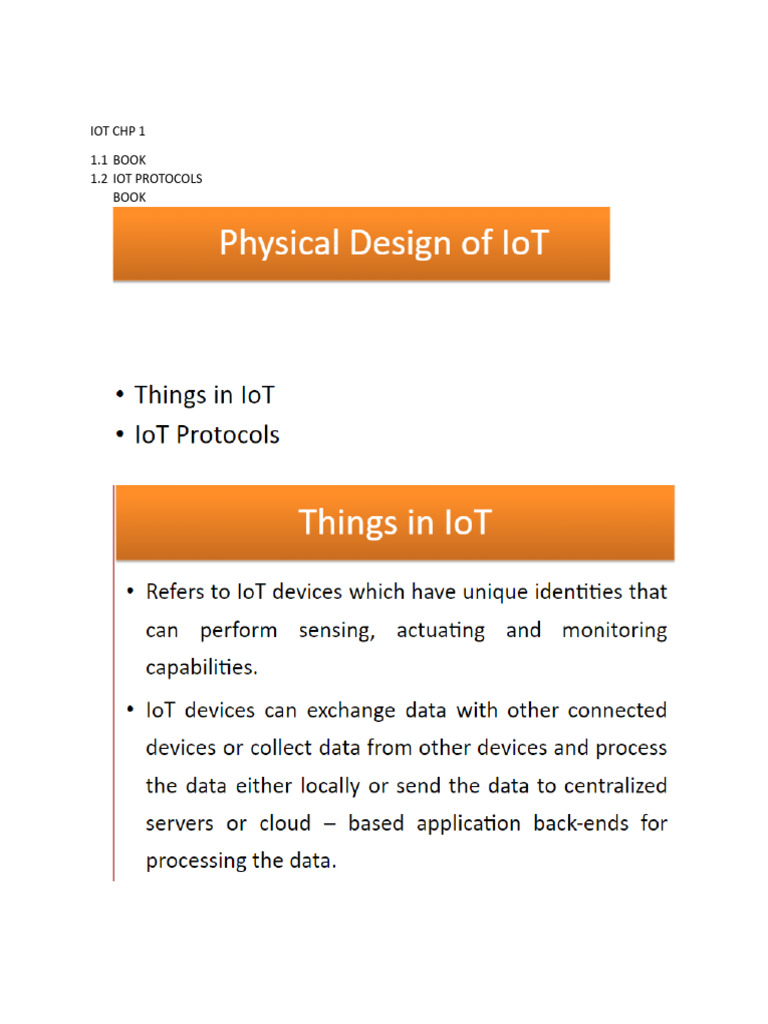 Iot CHP 1 1.1 BOOK 1.2 Iot Protocols Book | PDF | Representational ...