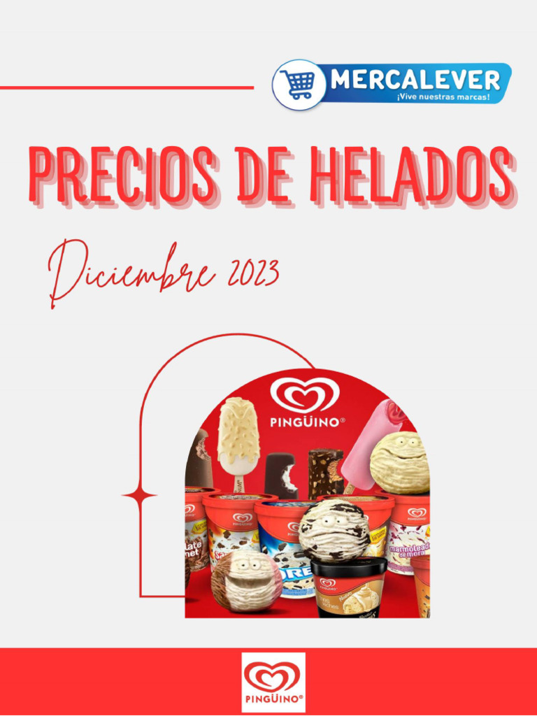 PRECIOS DE HELADOS Super 2023 | PDF | Cocina | Confitería